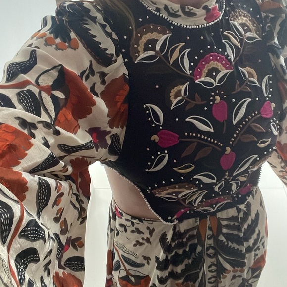 FARM Rio | Dresses | Farm Rio Cut Out Embroidered Maxi Dress | Poshmark